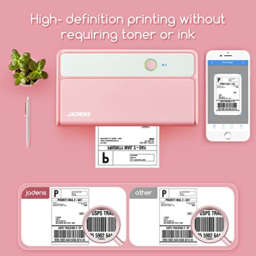 JADENS Bluetooth Thermal Label Printer & Label Maker Machine with Tape