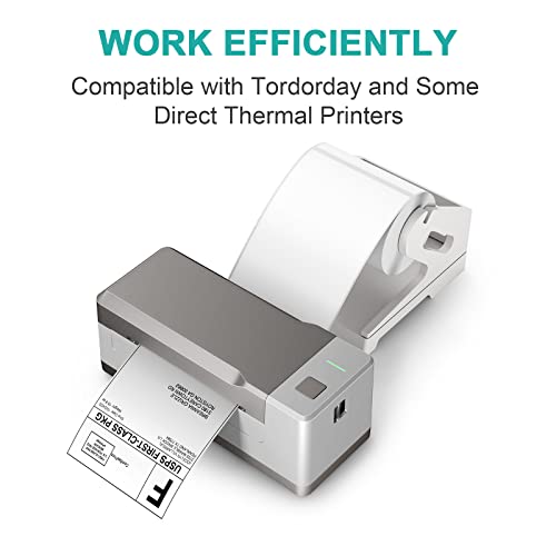 Tordorday USB Thermal Label Printer for Shipping Packages, 4x6 Thermal Labels (2 Rolls)