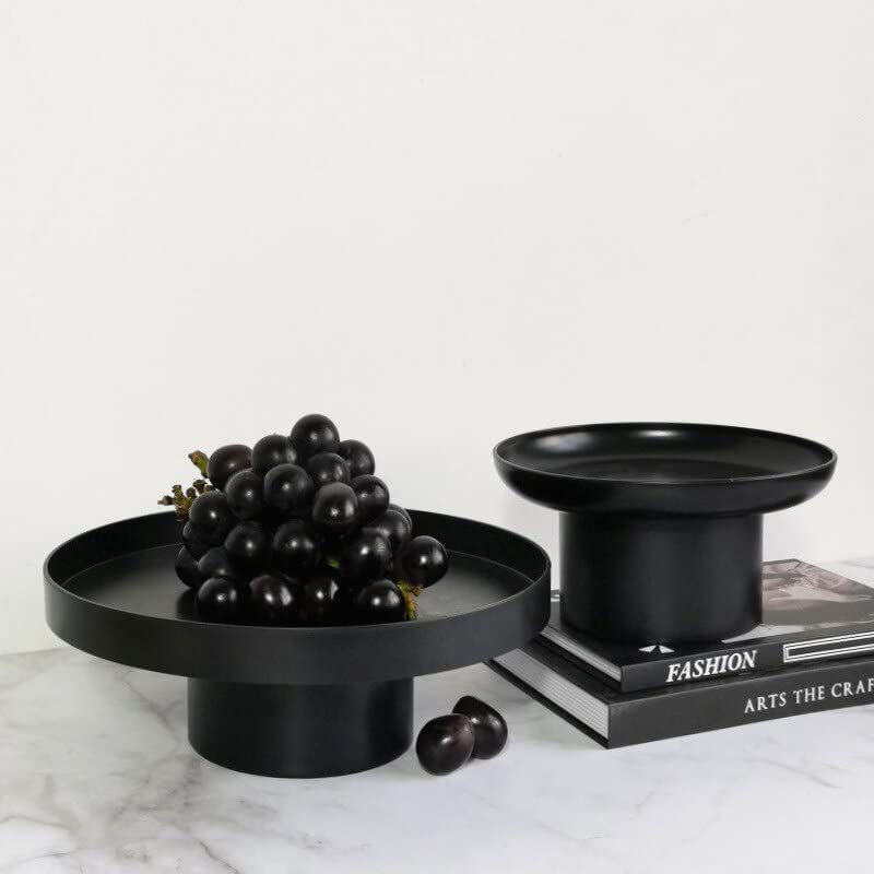 CLSMD Serve Trays 1Pc Solid Round Stand Tray Cake Dessert Fruit Bread Nut Cupcake Holder High Stand Plate Desktop Decor Party Modern Trays Decorative Decorative Tray