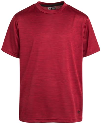 RBX Boys' Active T-Shirts - 3 Pack Short Sleeve Performance Dry Fit Tees - Workout Gym Shirts for Boys (8-16), Size 14-16, Red-Black