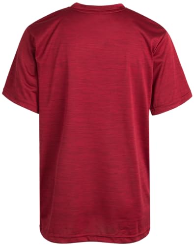 RBX Boys' Active T-Shirts - 3 Pack Short Sleeve Performance Dry Fit Tees - Workout Gym Shirts for Boys (8-16), Size 14-16, Red-Black