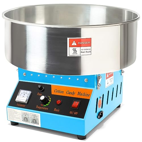 GOLADA 1080W Commercial Cotton Candy Machine Electric Cotton Candy Floss Maker - 110V for the Perfect Party Favor for Birthdays, School function, or Social Events. (Blue)