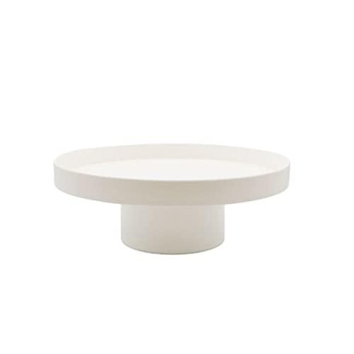 CLSMD Serve Trays 1Pc Solid Round Stand Tray Cake Dessert Fruit Bread Nut Cupcake Holder High Stand Plate Desktop Decor Party Modern Trays Decorative Decorative Tray