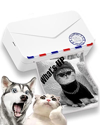 Memoking Thermal Mini Printer - 3" Photo Sticker Printer Machine with Tape 1Roll, M03AS Inkless Bluetooth Printer for Phone&Pad, HD 305DPI Mini Sticker Maker Machine Printer for Photo,Note,Memo Labels