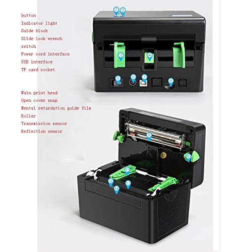 VIBY 108mm Thermal Label Barcode Printer USB Label Maker Printer Thermal Printer DT108B