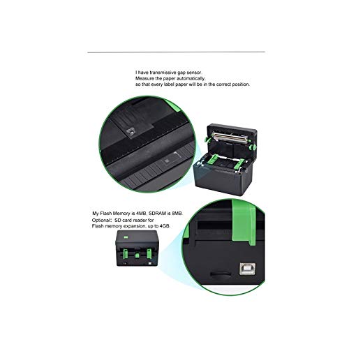 VIBY 108mm Thermal Label Barcode Printer USB Label Maker Printer Thermal Printer DT108B