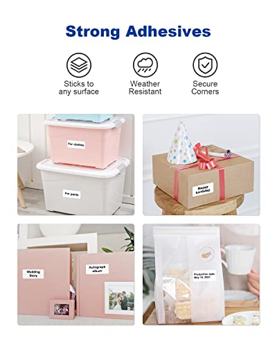 POLONO Shipping Label Printer, 4x6 Thermal Label Printer for Shipping Packages, Commercial Direct Thermal Label Maker, 2.25”x1.25” Direct Thermal Label (1000 Labels, White