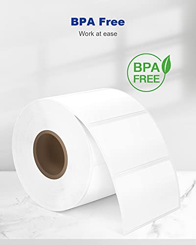 POLONO Shipping Label Printer, 4x6 Thermal Label Printer for Shipping Packages, Commercial Direct Thermal Label Maker, 2.25”x1.25” Direct Thermal Label (1000 Labels, White