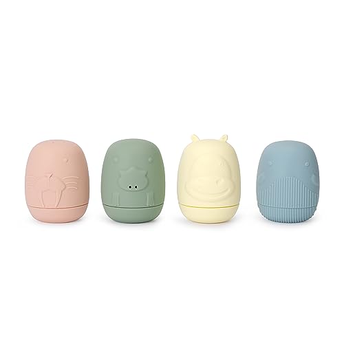 Socub Baby Bath Toys, Squeezable Silicone Bath Toys for Toddlers 1-3, BPA Free Bathtub Toys for Infants