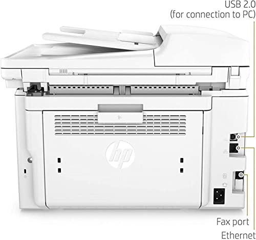 HP Laserjet Pro MFP M227fdw All-in-One Wireless Laser Printer, Print Scan Copy Fax, Auto 2-Sided Printing, 30 ppm, 1200 x 1200 dpi, Compatible with Alexa, Ethernet - with Wulic Printer Cable