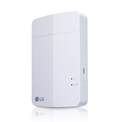 New LG PD251 Portable Mobile Pocket Photo Printer 3 [White] (Follow-up Model of PD241 and PD239) Bluetooth Wireless Printing for iOS, Android and Windows OS