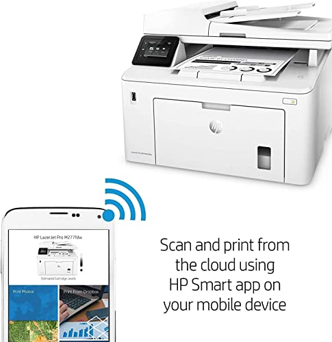 HP Laserjet Pro MFP M227fdw All-in-One Wireless Laser Printer, Print Scan Copy Fax, Auto 2-Sided Printing, 30 ppm, 1200 x 1200 dpi, Compatible with Alexa, Ethernet - with Wulic Printer Cable