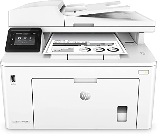HP Laserjet Pro MFP M227fdw All-in-One Wireless Laser Printer, Print Scan Copy Fax, Auto 2-Sided Printing, 30 ppm, 1200 x 1200 dpi, Compatible with Alexa, Ethernet - with Wulic Printer Cable