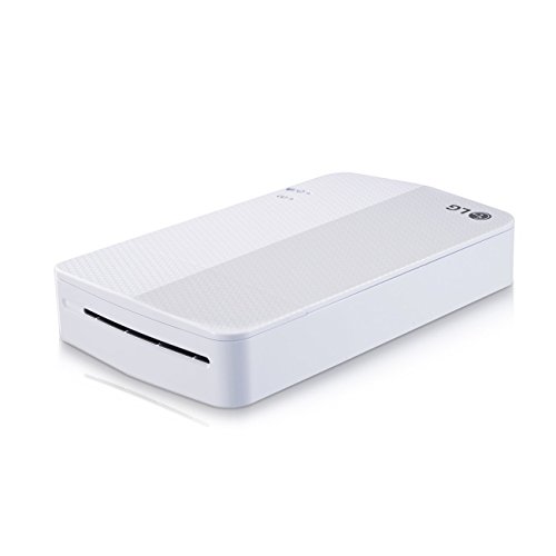 New LG PD251 Portable Mobile Pocket Photo Printer 3 [White] (Follow-up Model of PD241 and PD239) Bluetooth Wireless Printing for iOS, Android and Windows OS