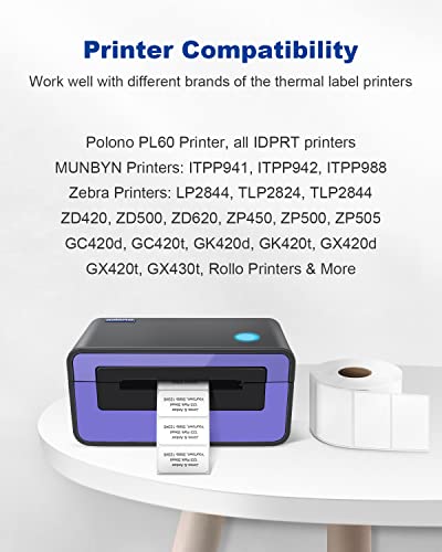 POLONO Label Printer, PL420 4x6 Thermal Printer, High-Speed Shipping Label Printer, Commercial Direct Thermal Printer, 2.25βx1.25β Direct Thermal Label, Self-Adhesive Address Shipping Thermal Stickers