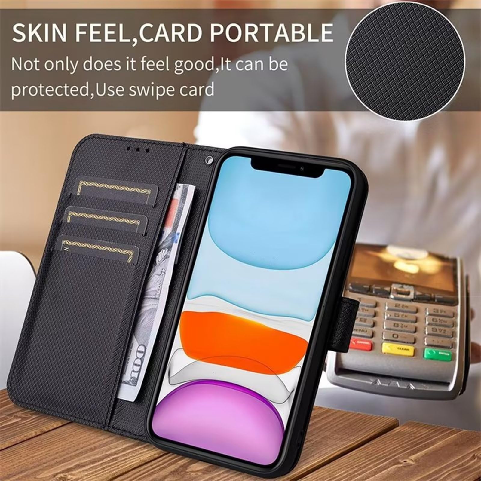 Phone Case for Oppo Reno2 Z, Leather Wallet Case for Oppo Reno2 Z Non-Slip PU Leather Cover, Flip Folio Book Phone Cover for Oppo Reno2 Z Case