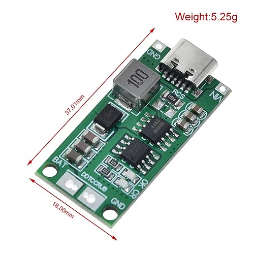 ANMBEST 2PCS 2S 4A Type-C to 8.4V Step-Up Boost LiPo Polymer Li-Ion Charger 7.4V 18650 Lithium Battery with LED Indicator for Electronic DIY