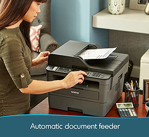 Brother MFC L27 Series All-in-One Wireless Monochrome Laser Printer for Home Office - Print Copy Scan Fax, Auto Duplex Printing, 32 ppm, 50-Sheet ADF, Amazon Alexa, AirPrint, BROAGE USB Printer Cable
