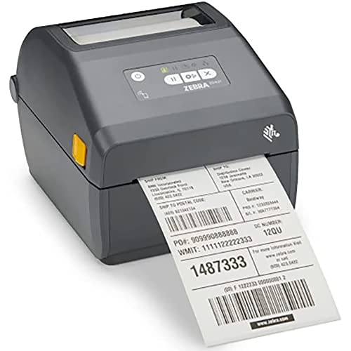 ZEBRA ZD421 Direct Thermal Only Desktop Barcode Label Printer - Bluetooth, USB and USB Host, Modular Connectivity Slot - 4" Print Width, 203 DPI, 6 IPS, Monochrome - ZD4A042-D01M00EZ - JTTANDS