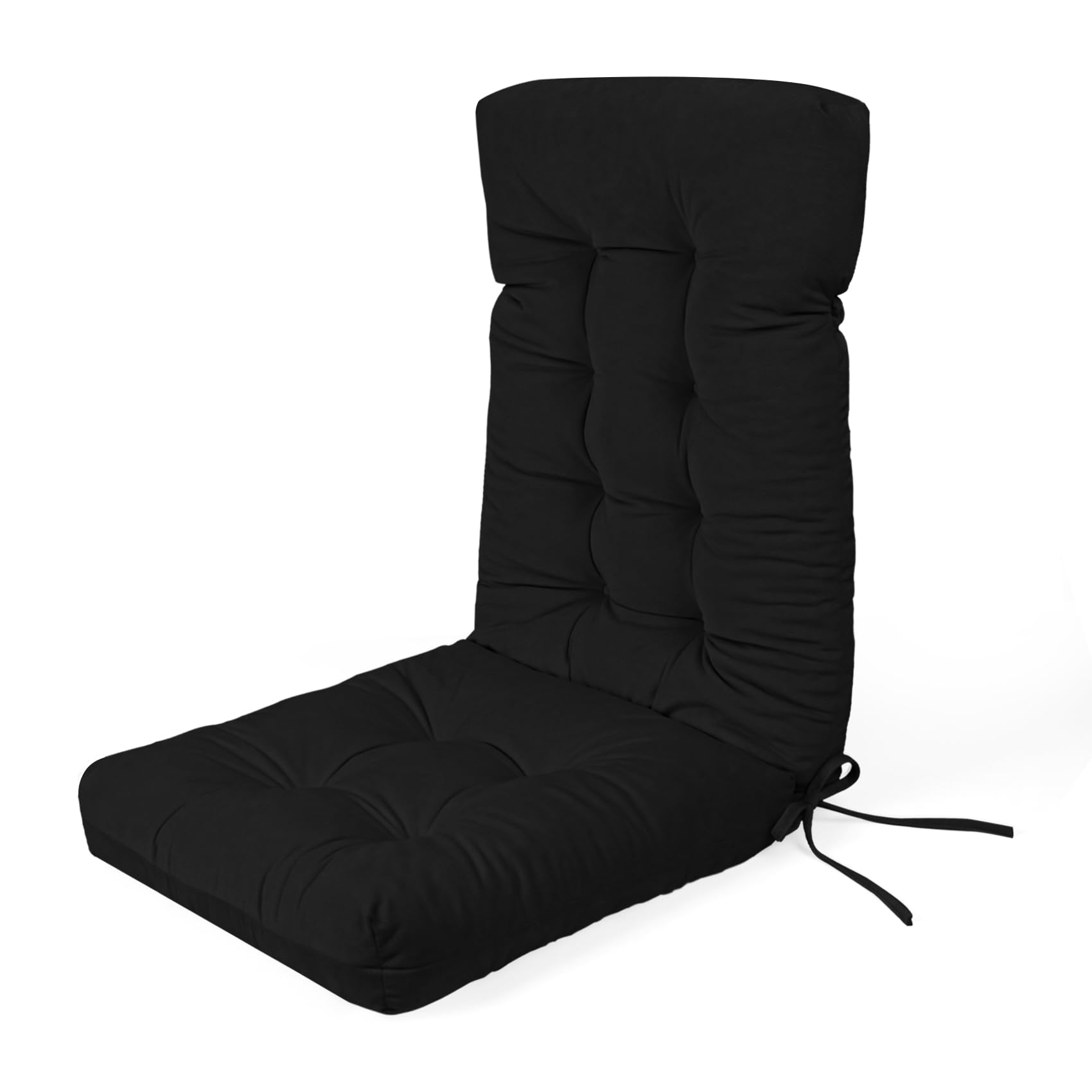 ROFIELTY Rocking Chair Cushion. Padded Tufted Rocking Chair Cushions Indoor. Double Non-Slip Delicate Tufted Rocking Chair Cushion. (Night Black, 42X18X3)