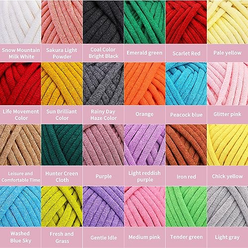 Fedmut Yarn for Crocheting -200g Beginners Chunky Cotton Yarn Easy-to-See Stitches Thick Worsted Yarn for Knitting Craft -Purple