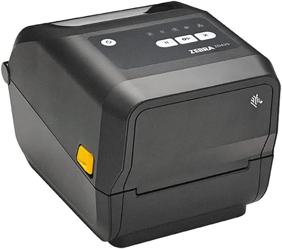 ZEBRA ZD420T 300dpi Thermal Transfer and Direct Thermal Desktop Printer - USB, USB Host Connectivity - 4" Print Width, 4 IPS, Monochrome - ZD42043-T, JTTANDS