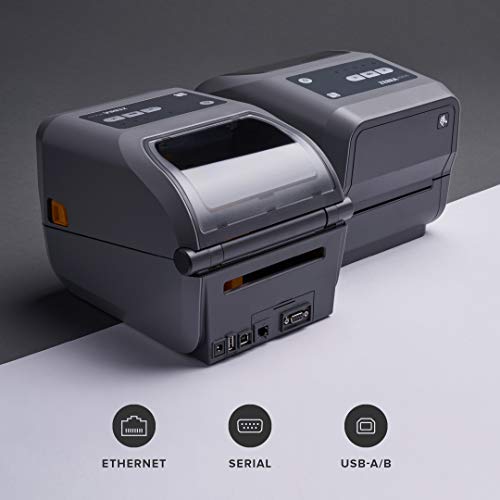 ZEBRA ZD620t Thermal Transfer Desktop Printer 203 dpi Print Width 4 in Ethernet Serial USB ZD62042-T01F00EZ