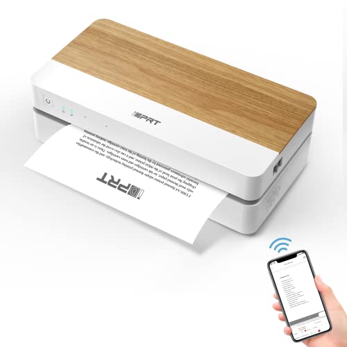 iDPRT Thermal Printer, Wireless Printer Inkless HD Printing in 3S, 100 Paper Loading, Auto Cutting, Compact Design, Support 8.26" X 11.69" A4 Thermal Paper, Small Printer for Home Use, Office