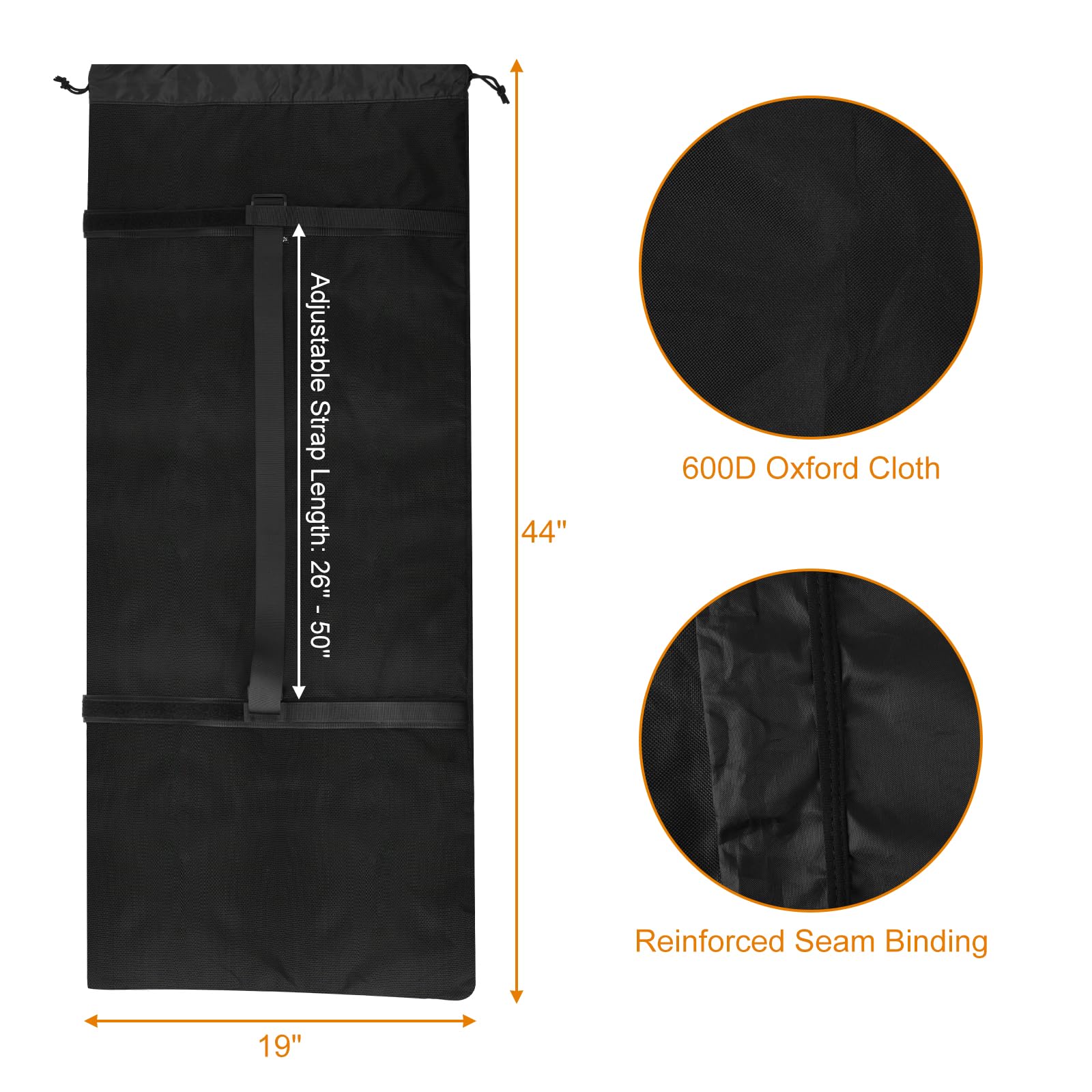 Cosmos Pickleball Net Storage Bag Pickle Ball Equipment Carry Bag Badminton Net Case Boundary Line Carrying Bag for Game Equipment Accessories Storage in Driveway Backyard (Mesh Net NOT Included)