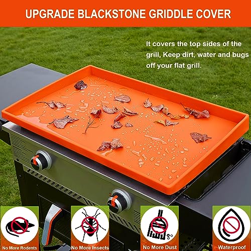 Upgraded Griddle Cover Mat for 28 Inch Blackstone Griddle, Full-edge Griddle Silicone Protective Mat, Heavy Duty Food Grade Silicone Grill Cover Protect Your Griddle from Insects, Debris and Rust