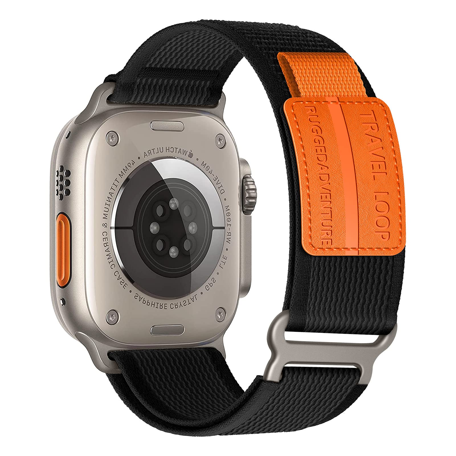Trail Loop for Apple Watch Band 49mm 45mm 44mm 42mm Women Men, iWatch Bands Sport Strap Nylon Bracelet Wristband for Apple Watch Ultra Band Series 8 Series 7 Series SE2 SE 6 5 4 3 2 1, Black