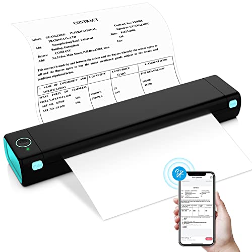 Itari Portable Printer Wireless for Travel, M08F-Letter Bluetooth Mobile Printer Support 8.5" X 11" US Letter, Inkless Thermal Compact Printer, Compatible with Android and iOS Phone & Laptop