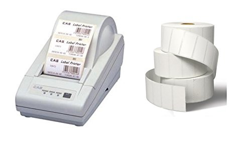 CAS DLP-50 Label Printer for ONLY S2000JR Series Scale, 1 Case of Labels LST8060