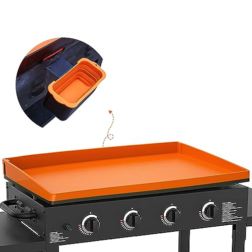 Griddle Cover Mat Full-Edge for Blackstone 36 Inch Grill, Silicone Food Grade Full-Edge Blackstone Accessories, with a Silicone Grease Cup Liner, Protect from Rust, Insects, Leaves