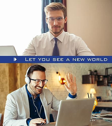 KISDATE OPTICS 4 Pack Reading Glasses Blue Light Blocking Men,Stylish Computer Readers Anti UV/Eyestrain Durable Metal Frame Spring Hinge Quality Eyeglasses Exquisite Leather Case (Mix Color +1.50)