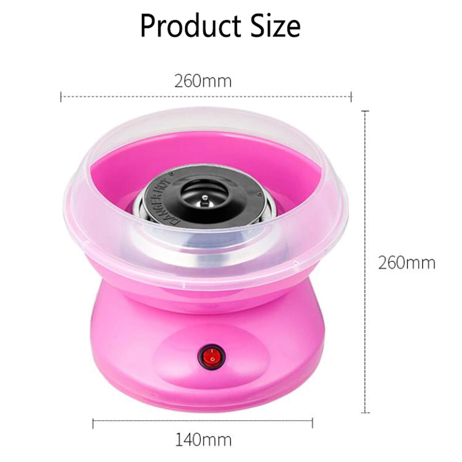 UZIAH Mini Cotton Candy Machine, 500W Electric Cotton Sugar Floss Maker, Household Kids Party Sweet Gift,Brown
