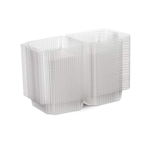 MT Products Cake Slice Container 5" x 5" x 2.75" - Square Plastic Containers To Go - Pack of 40 Clear Hinged Containers - Medium Deep Individual Cake Slice Containers - Made in the USA
