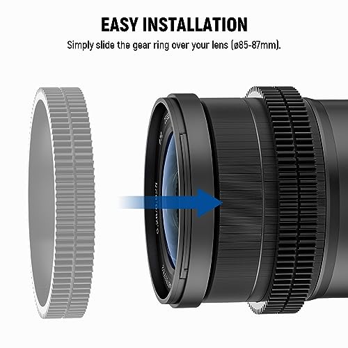NEEWER PG008 Seamless Follow Focus Gear Ring 0.8 MOD for ø85-87mm Lens, Compatible with SmallRig Compatible with Tilta NEEWER Follow Focus for Canon Sony Nikon Fujifilm Panasonic Sigma Lens
