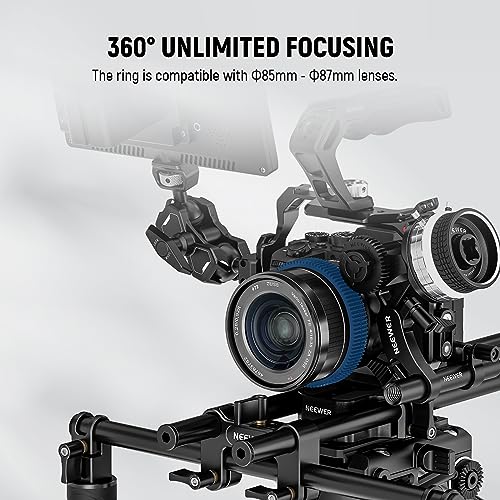 NEEWER PG008 Seamless Follow Focus Gear Ring 0.8 MOD for ø85-87mm Lens, Compatible with SmallRig Compatible with Tilta NEEWER Follow Focus for Canon Sony Nikon Fujifilm Panasonic Sigma Lens