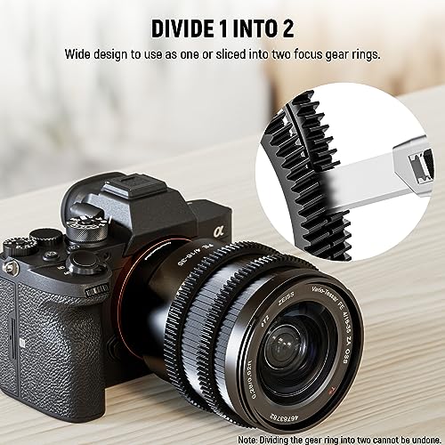 NEEWER PG008 Seamless Follow Focus Gear Ring 0.8 MOD for ø85-87mm Lens, Compatible with SmallRig Compatible with Tilta NEEWER Follow Focus for Canon Sony Nikon Fujifilm Panasonic Sigma Lens