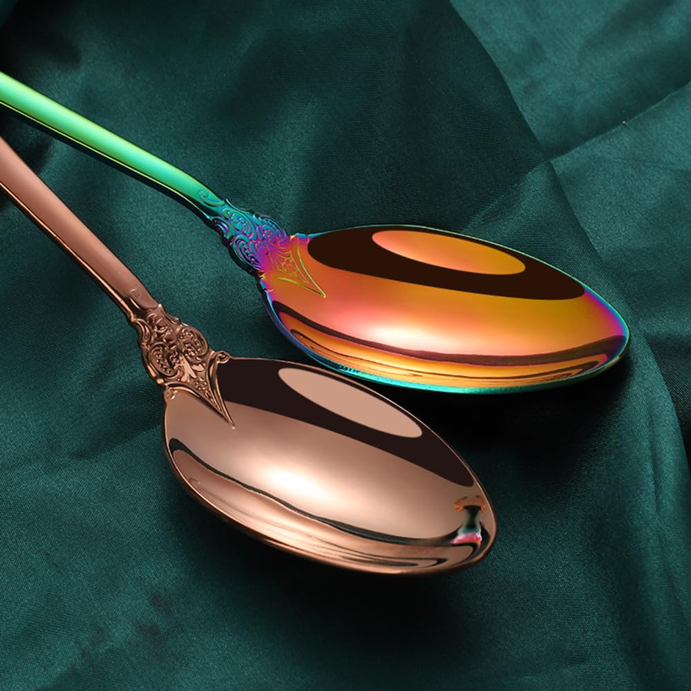Michelangelo Flatware Set for 12, Aimilan 48 Piece Luxury Palace Silverware Set, 18/10 Stainless Steel Cutlery Utensil Set Include Knife Fork Spoon, Mirror Polished, Dishwasher Safe(Rose Gold)