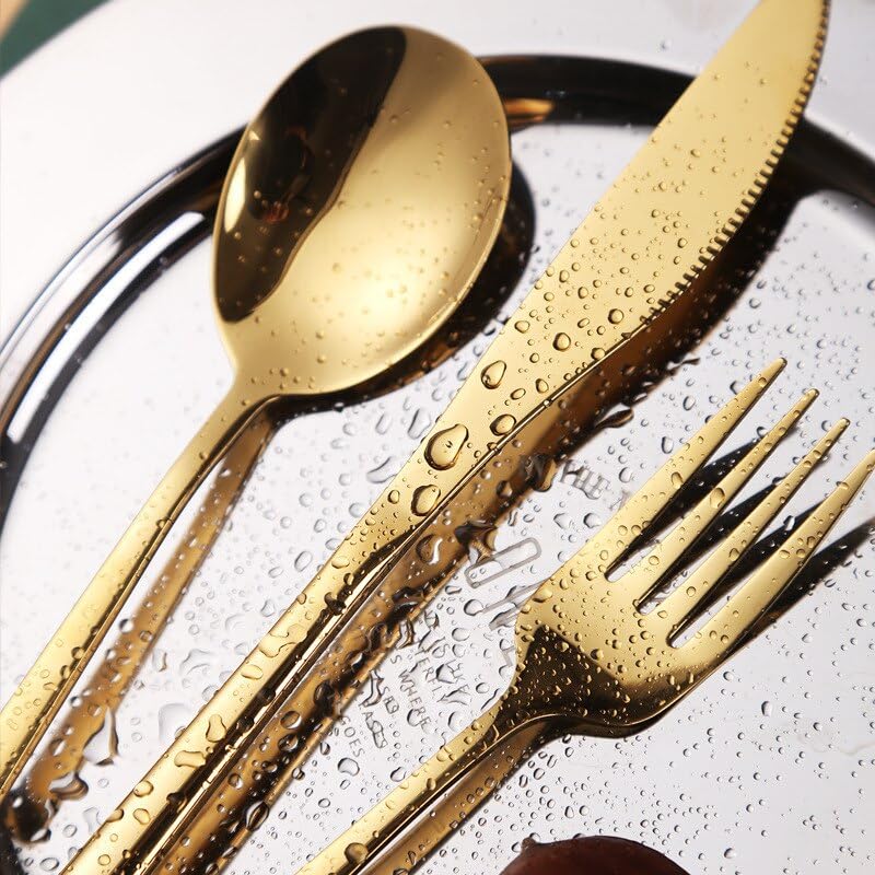 4pcs Tableware Stainless Steel Knife Fork And Spoon Set For Restaurant Kitchen Home Party Wedding Cutlery Set (2 Colors)