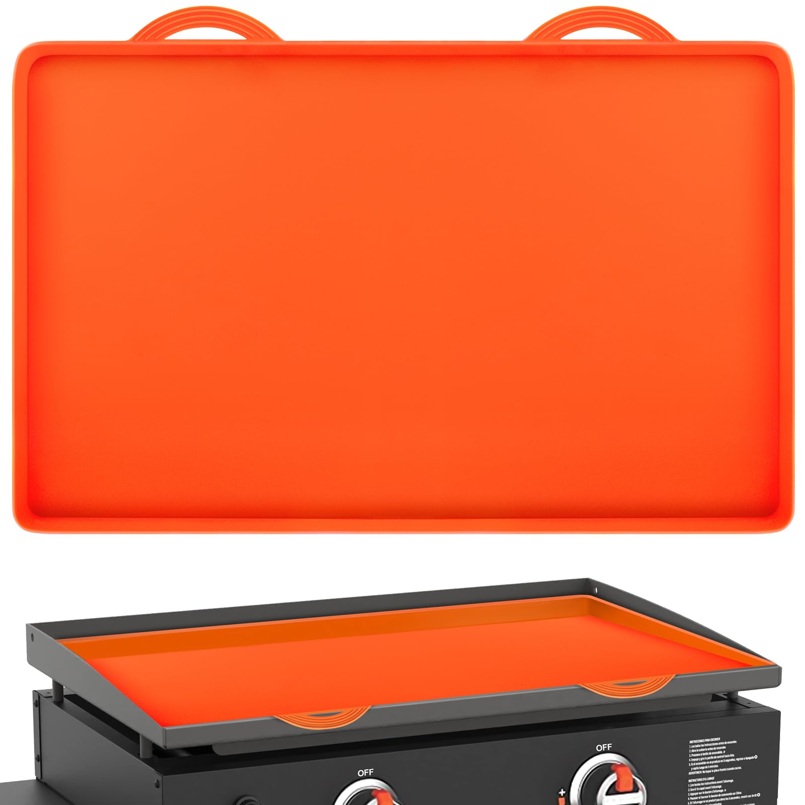 28” Blackstone Griddle Cover Silicone Griddle Mat for 28 Inch Blackstone Griddle, Heavy-Duty Food Grade Silicone Mat to Protect from Pollen, Debris and Rust, All-Season Protective Griddle Cover