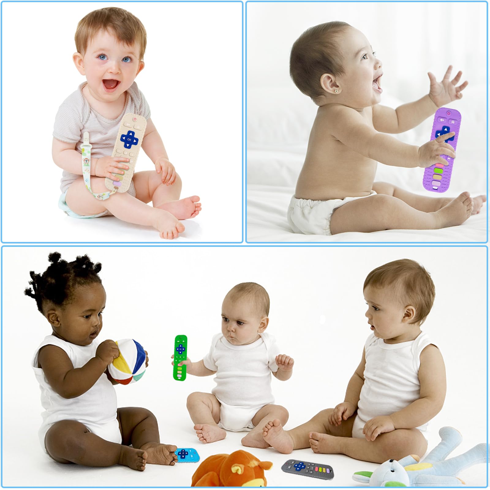 Silicone Baby Teething Toys,Baby Remote Control Toy,Remote Teether for Babies 3-24 Months,Baby Remote Teething Toys,Teething Relief Toys 6-12 Months,Teething Toys BPA Free Refrigerator Safe.