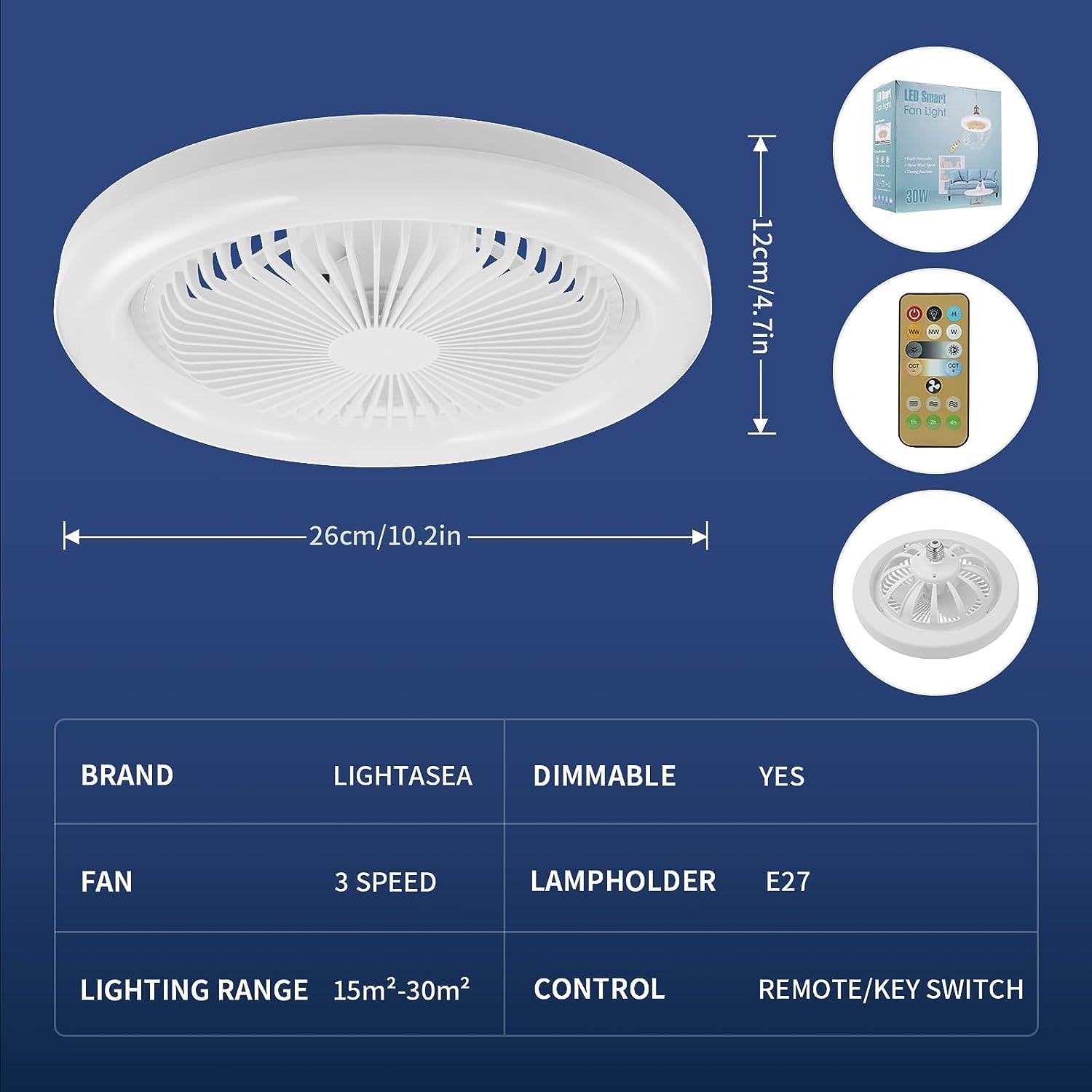 ๐ฎ๐ฌ๐ฎ๐ฏ ๐ก๐ฒ๐ Ceiling Fans with Lights | Ceiling Fans with Lights and Remote Control E26 | Light Fixture Ceiling Fan Dimmable LED Reversible Blades Timing for Bedroom, Kitchen, Living Room