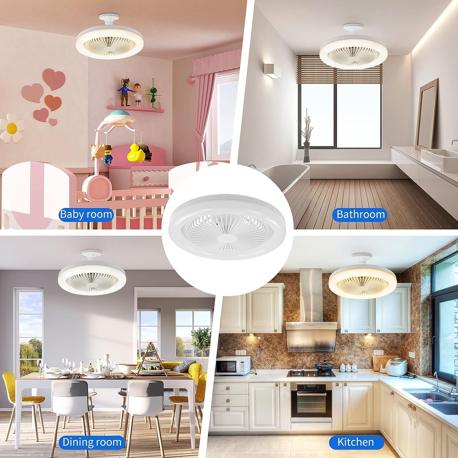 ๐ฎ๐ฌ๐ฎ๐ฏ ๐ก๐ฒ๐ Ceiling Fans with Lights | Ceiling Fans with Lights and Remote Control E26 | Light Fixture Ceiling Fan Dimmable LED Reversible Blades Timing for Bedroom, Kitchen, Living Room