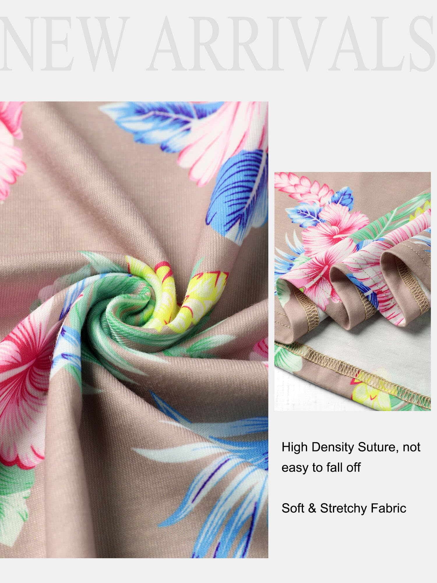 ZXZY Womens Hawaiian Shirt Vintage Leaf Floral Printed Tropical Tops V Neck Puff Long Sleeves Shirts Coffee