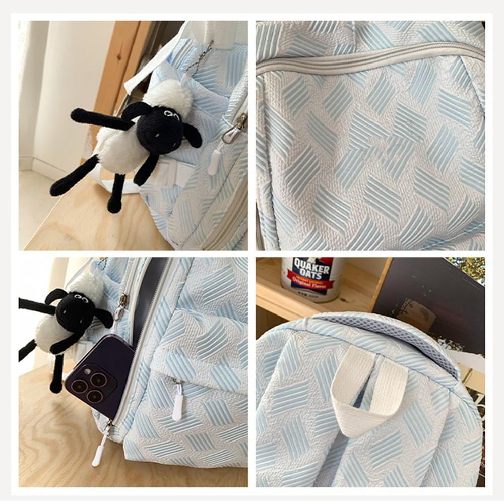 UNICOLD Kawaii Backpack With Cute Accessories Large Capacity Aesthetic Bag (Purple)