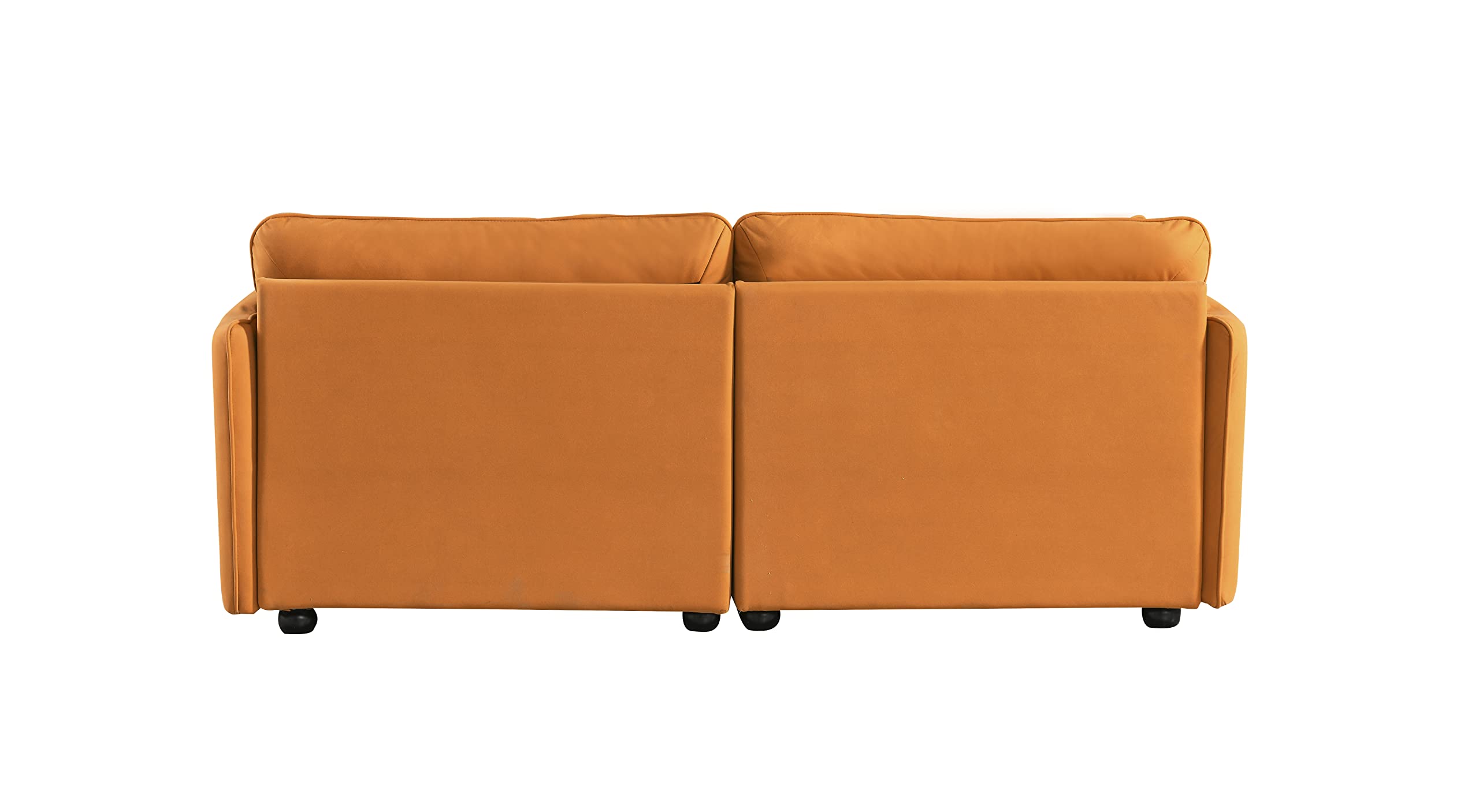 Lepfun Modern, 75.6" Couch, Large deep seat, loveseat with Hardwood Frame, mid-Century upholstered Sofa,Suitable for Living Room, Bedroom and Apartment (Orange)