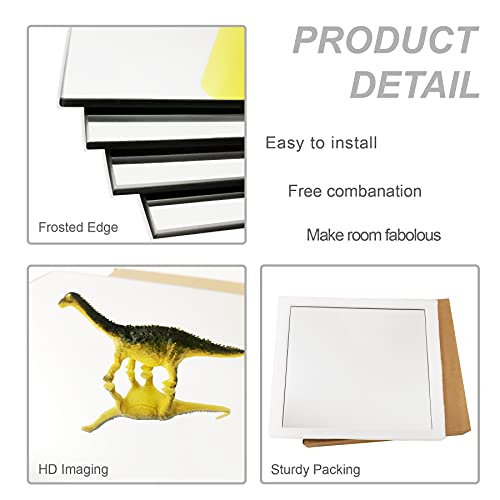 Delma Wall Mirror(Glass, 10''x8''x 4PCS)-bufahuo-bushan